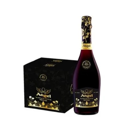Angel Sparkling Health Red Grape Wine - Non Alcohol - 75cl - 6 Bottles ...