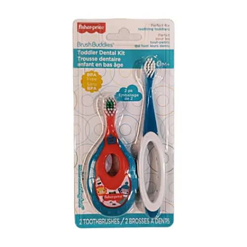 Fisher Price Brush Buddies Toddler Toothbrush Dental Kit With Teething ...