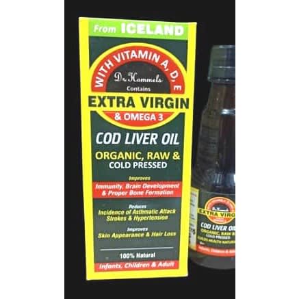 Dr Hommels - Extra Virgin Cod Liver Oil Organic - Raw & Cold Pressed ...