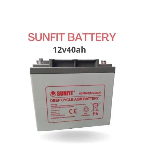 Sunfit Deep Cycle Solar Battery - 40ah 12v | 5861001 | Konga Online ...