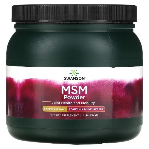 Swanson Msm Powder, Ready-mix & Unflavored, 5 G, 1 Lb (454 G) | 6424940 ...