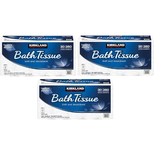 Kirkland Signature Bath Tissue - 2-ply - 380 - 3 Pack - 30 Count ...