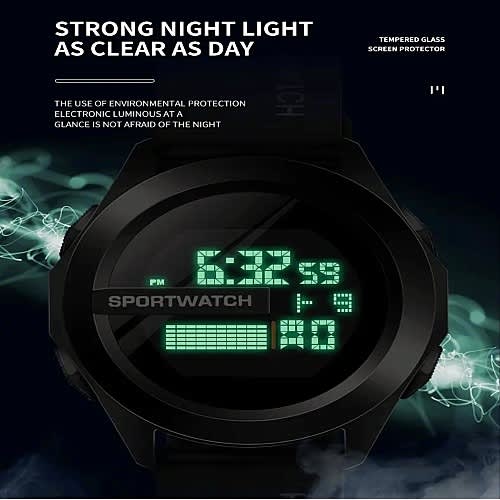 Classic Unisex Digital And Ultra-thin Sports Waterproof Simple Watch ...