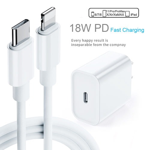 Fast Charging 18w 9v/2a For iPhone 12 Type-c To Lightning Cable Charger ...