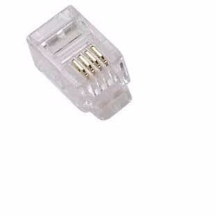 RJ - 11 Connector - 4P4C 4Pins 4 Contacts RJ-11 Telephone Modular Plug ...
