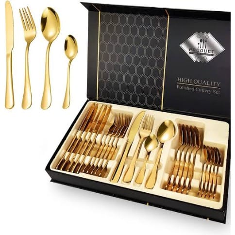 Gold Plated Cutleries - 24 Pieces Set | Konga Online Shopping