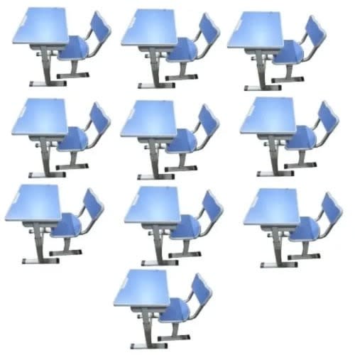 Study Table & Chair - 10 Pieces - Blue | 6291678 | Konga Online Shopping