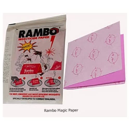 Rambo Insecticide Paper/magic Mosquitoes Killer Paper - 10 Satchels ...