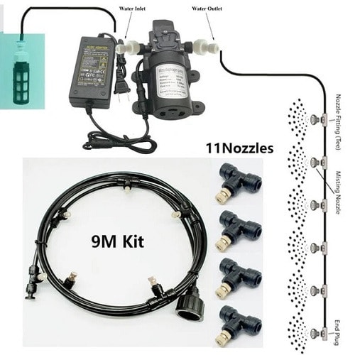 Imagine 9m Water Mist Spray-12V DC - 220V AC Diaphragm Pump Nebulizer ...