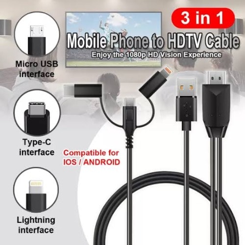 Lightning To Hdmi/hdtv Usb Cable For Phone And iPad | Konga Online Shopping