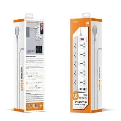 LDNIO Heavy-duty Power Extension 0 10 Outlets Socket - 5 Usb-a & 1 Usb ...
