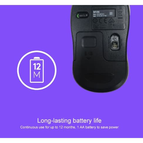 Logitech M186 Wireless Mouse - Black | Konga Online Shopping