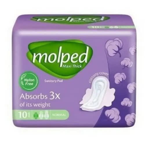 Molped Maxi Thick Sanitary Pad - 10 Pads In 1 Normal - 6 Pieces ...