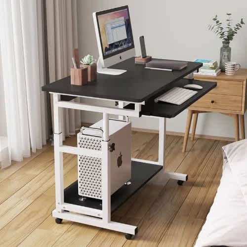Pc Desk Laptop Table With Keyboard Tray - Black & White | 6594999 ...
