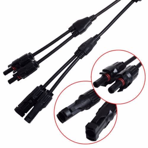 T & Y Branch Solar Panel MC4 Connectors Splitter Coupler - 2 Pairs ...