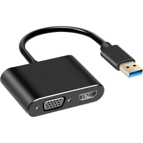 Usb 3.0 To Vga + HDMI Video Adapter | 5555037 | Konga Online Shopping