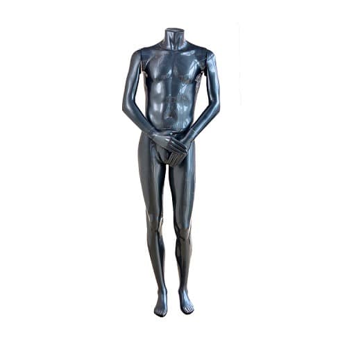 Male Standing Pose Headless Mannequin Models In A Chrome Glossy Finish ...