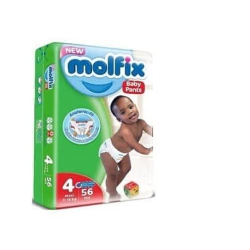 Molfix Baby Pant Diaper - Size 4 - 56 Counts - | Konga Online Shopping