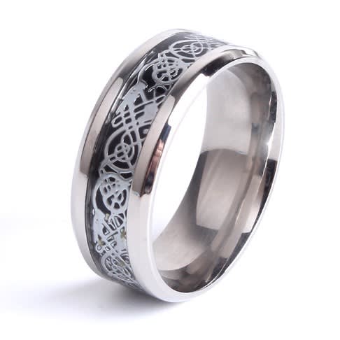 Tungsten Steel Titanium Wedding Band - Sliver - 8MM | Konga Online Shopping