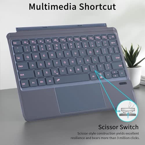 Bluetooth Wireless Keyboard With Trackpad for Microsoft Surface Go/Go2 ...