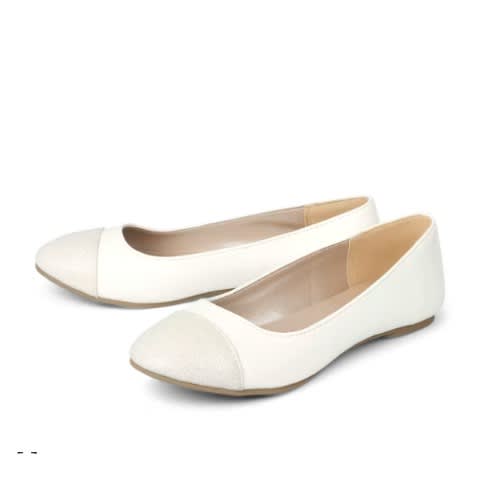 The Childrens Place Girls Metallic Glitter Ballet Flats - White | Konga ...