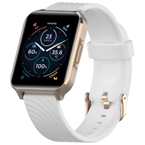 Motorola Moto Watch 70 Smartwatch With Heart Rate Monitor - White ...