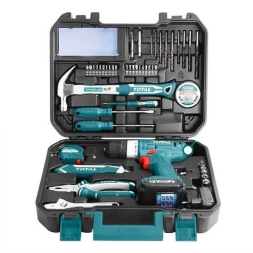 Total Tools Box Kits Set With Cordless Drilling Machine. - 12 Volt ...