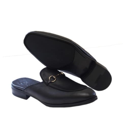 Men's Leather Half Shoe- Black | Konga Online Shopping