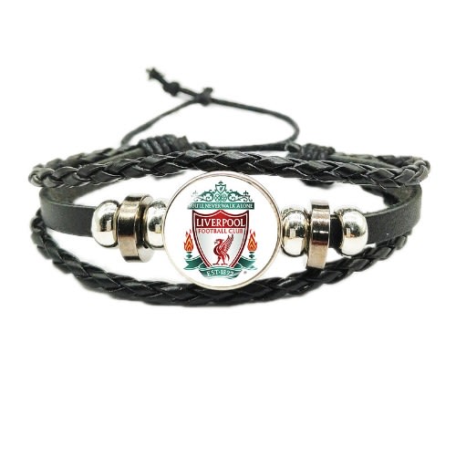 Liverpool Football Club Logo Adjustable Leather Rope Bracelet | 6033537 ...