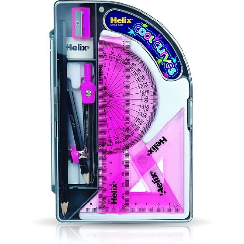 Helix Cool Curves Maths Set - Pink | Konga Online Shopping