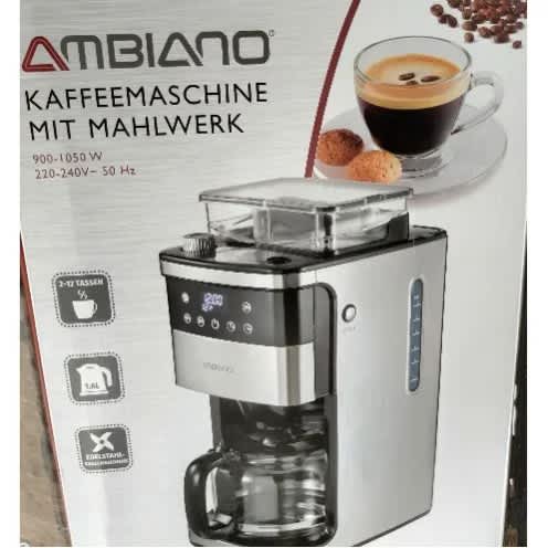 Ambiano Coffee Machine With Integrated Grinder - 1.5L - Mit Mahlwerk ...