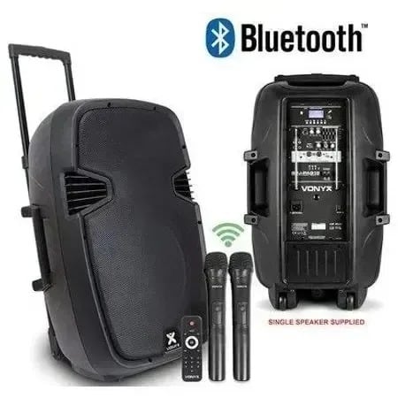 Rechargeable Public Address System With Bluetooth & 2 Microphone -12 ...