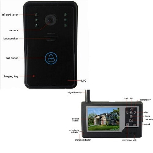 Wireless Video Door Phone Camera 7 inches 2 Users System | 2906602 ...