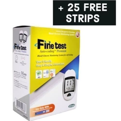 Fine test Automatic Blood Glucose Monitor With 25 Test Strips | 6422170 ...