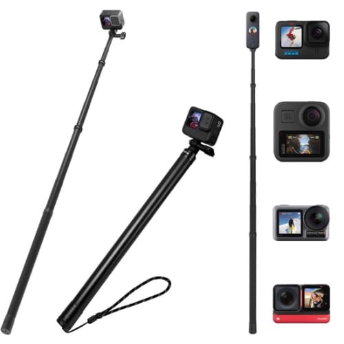 Extended Selfie Stick For Insta360 One X2, One R, One X, Gopro Action ...