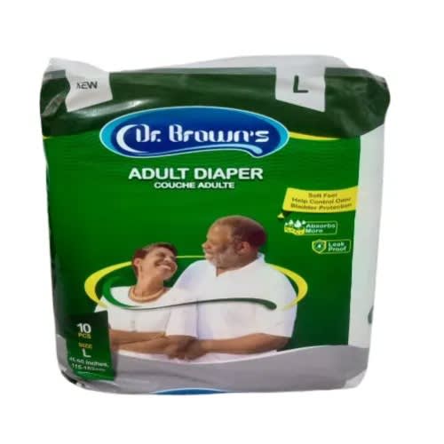 Dr Brown's - Adult Diapers - L - 45-60" - 115-152cm - 10 Pieces ...