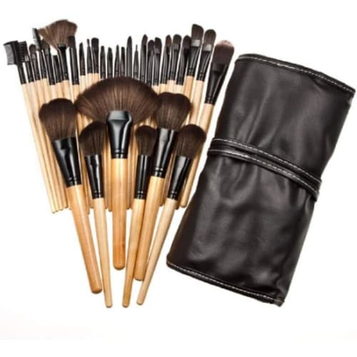 Makeup Brush Set With Pu Leather Storage Pouch - 32 Pcs | Konga Online ...