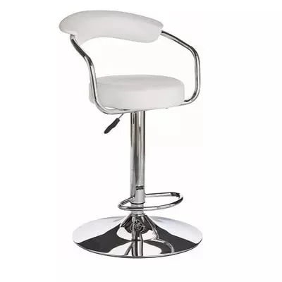 Super Chrome Bar Stool With Backrest - White | 4089983 | Konga Online ...