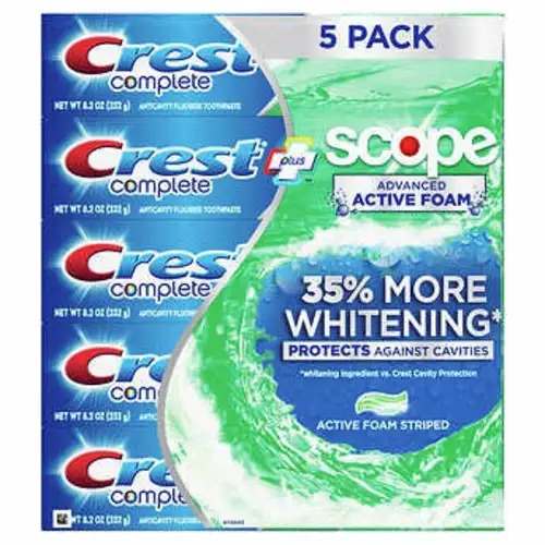 Crest Complete - Scope Advanced Active Foam Toothpaste - 8.2 Oz - 5 ...