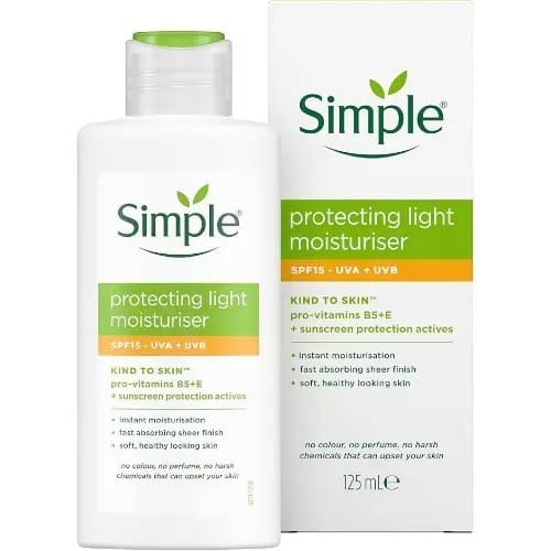 Simple Protecting Light Moisturizer Spf 15 For Sensitive Skin - 125ml ...