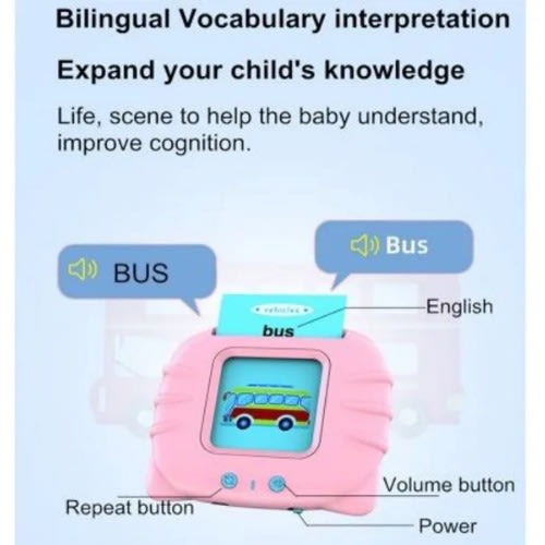 Kids Early Learning Reading & Talking Flash Cards - Pocket Vocabulary ...