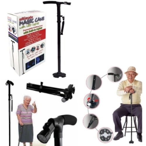 Foldable Walking Cane With Built-in Led Light | Konga Online Shopping