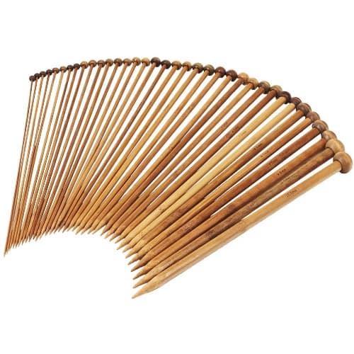 Exquiss - Bamboo Single Pointed Knitting Needles - 2 - 10mm - 36 Pieces ...