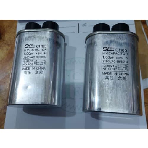 Microwave H.v Capacitor - Ch85 - 1.00uf 2100vac 50/60hz | 6128487 ...