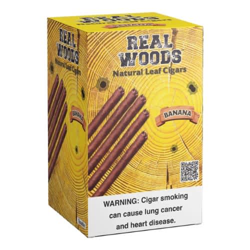 Real Woods Natural Leaf Cigars 8/5ct - 40 Cigars Banana Flavour ...