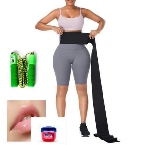 Waist Trainer Long Belt Tummy Wrap Slimming Belt And Free Skipping Rope ...
