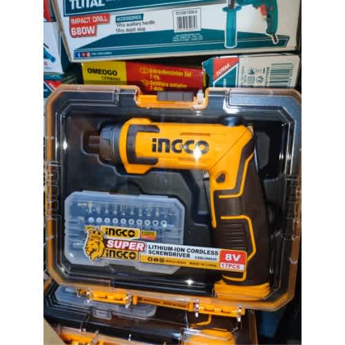 Ingco Cordless Screwdriver Set- 8v | Konga Online Shopping