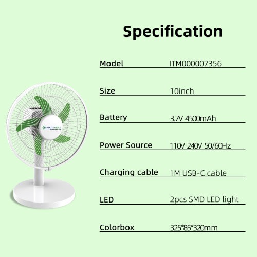 Smartvolt 2in1 Multifunctional Rechargeable Table Fan | Konga Online ...