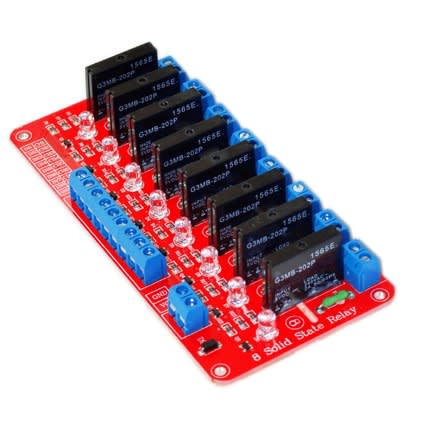 Arduino 5v 8 Channel Ssr Solid State Relay Module High Level Trigger 2a ...