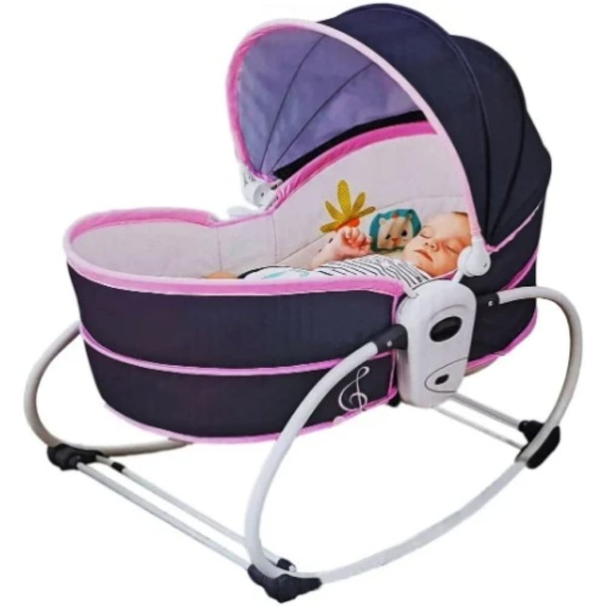 Mastela (6033) In Rocker Bassinet-GREY PINK Juniorscart